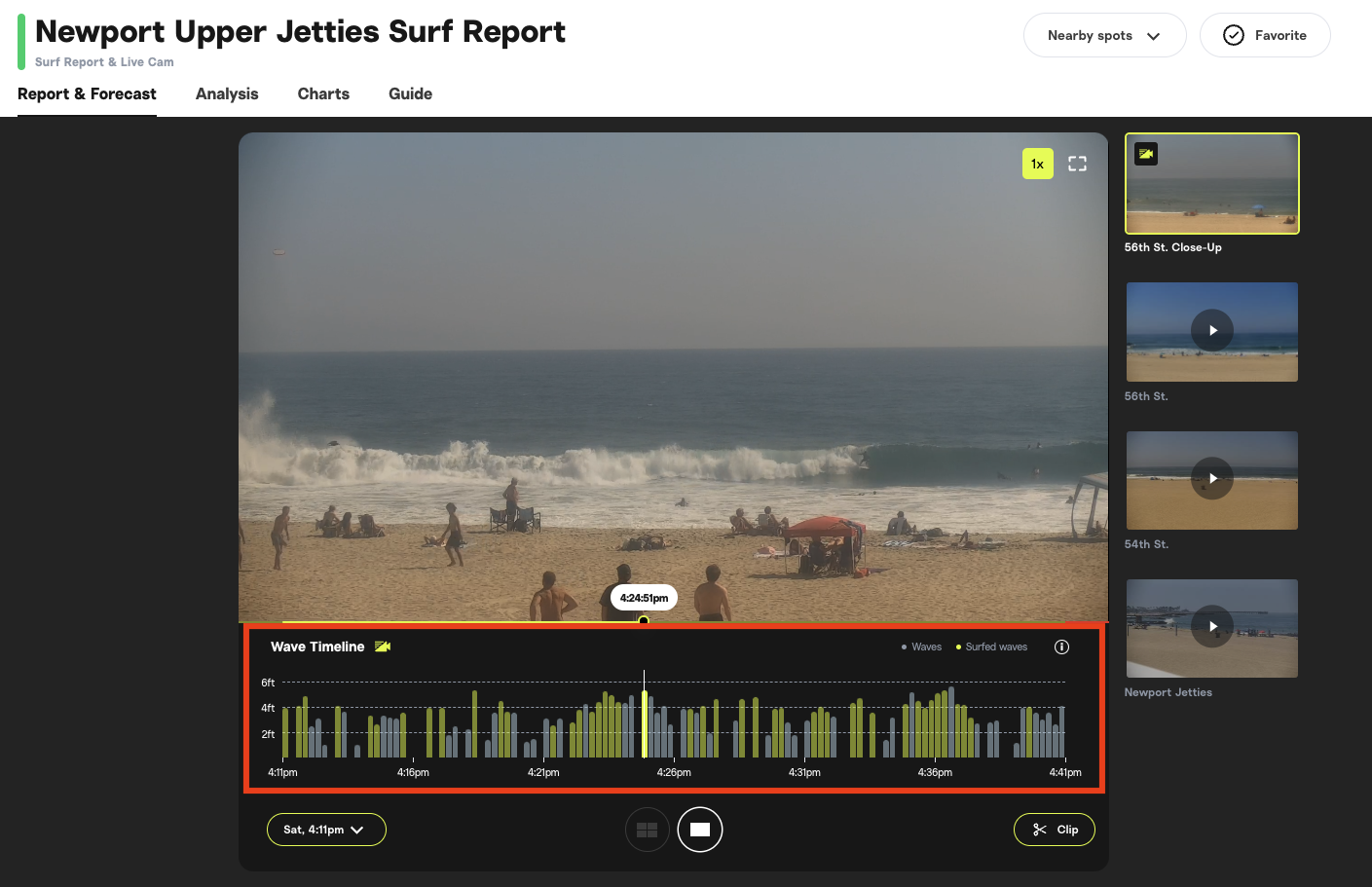 How do I use Wave Timeline? – Surfline Support Center